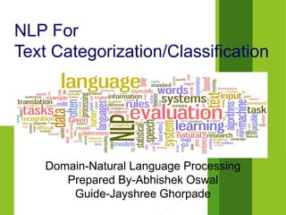 Text Classification/Categorization | PPT