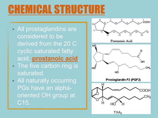 PROSTAGLANDINS | PPTX | Chemistry | Science