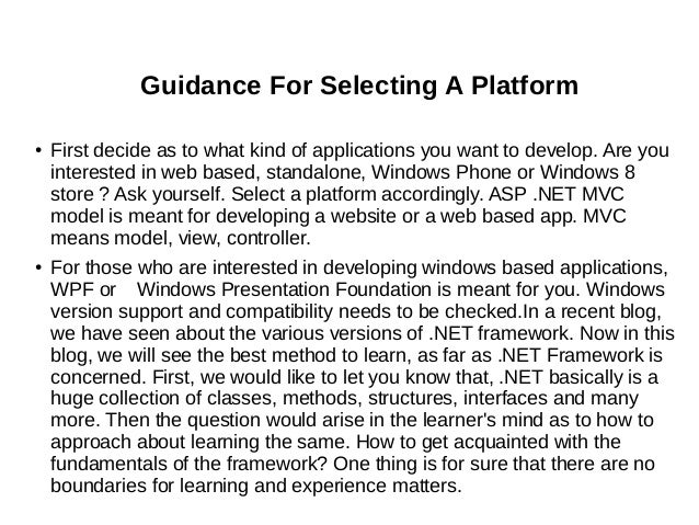How to learn .NET Framework?