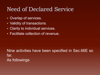Declared Service section 66E | PPT