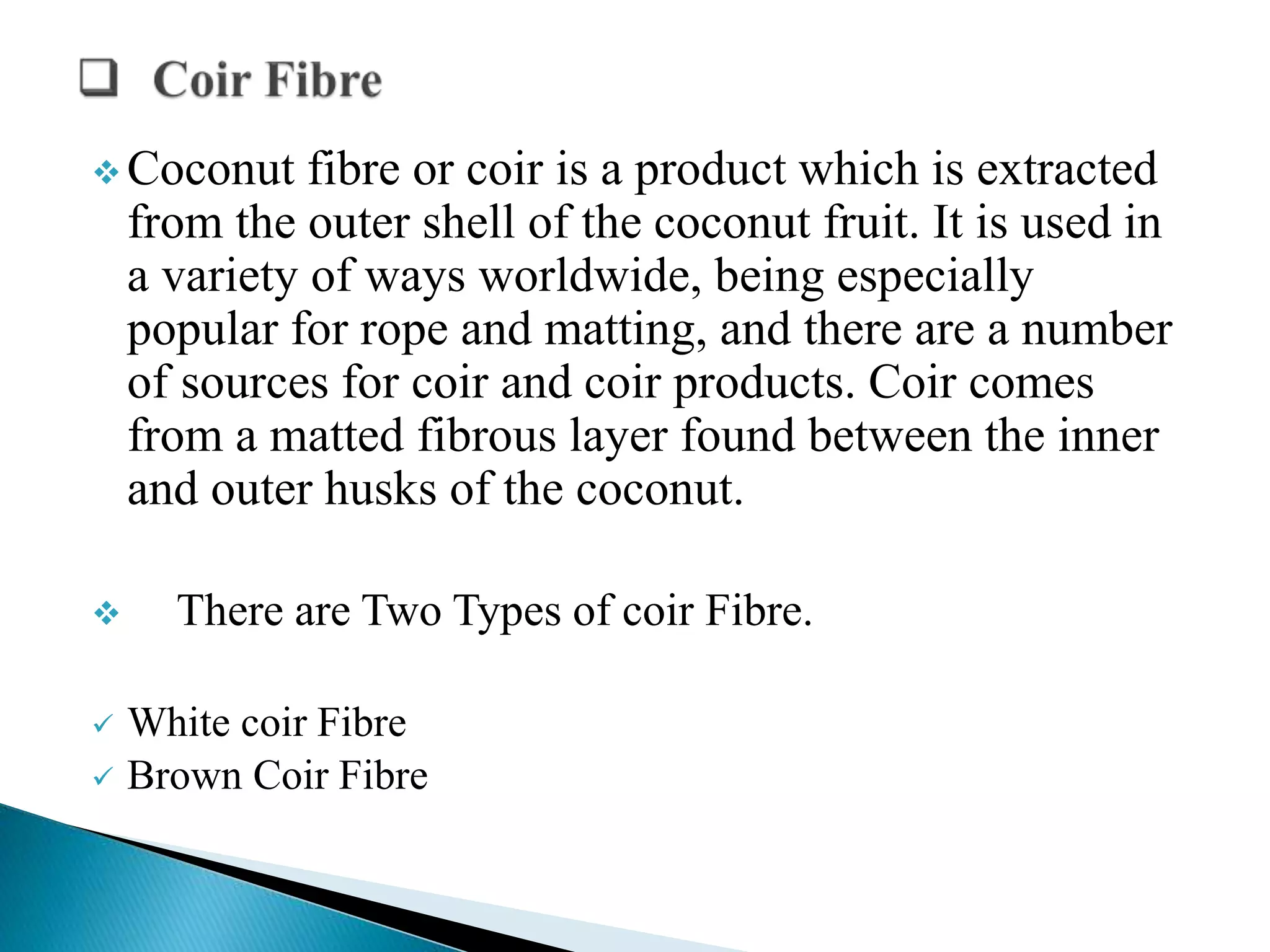 Coir Products and uses | PPTX