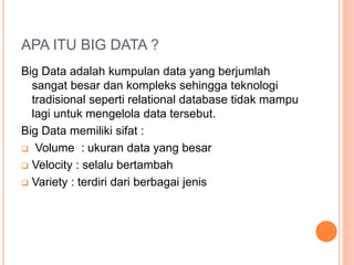 Pemanfaatan Big Data dengan Hadoop | PPTX