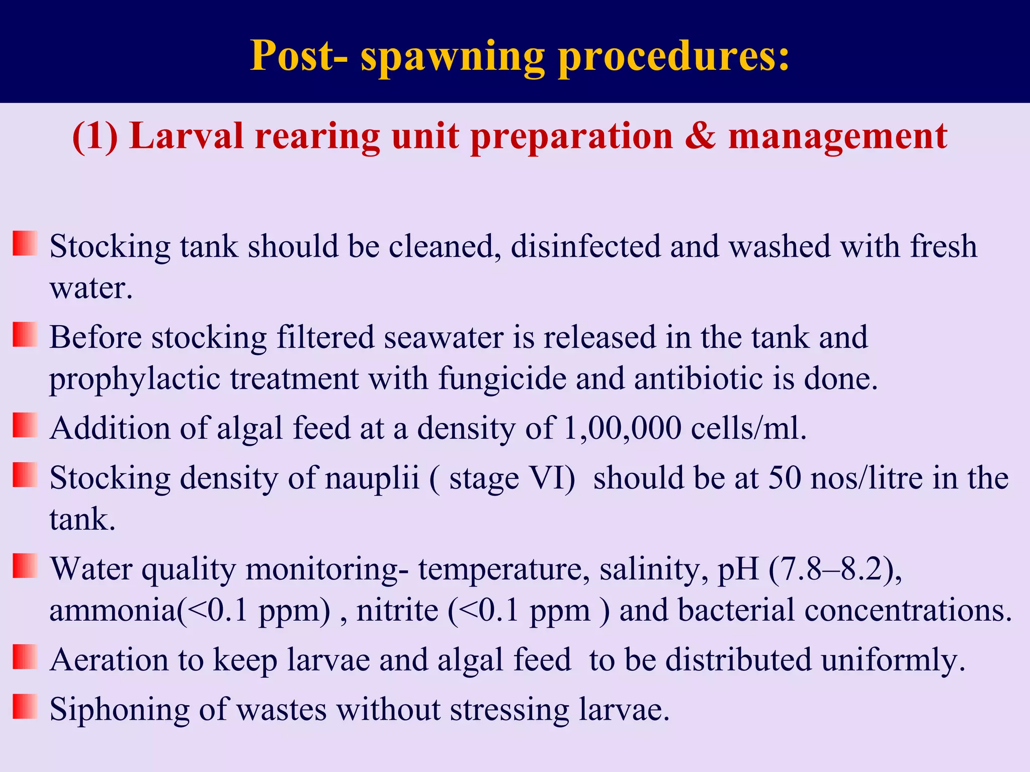 Broodstock And Hatchery Management Of Penaeus Monodon | PPT