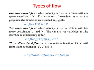 kinematics of fluids basics | PPTX