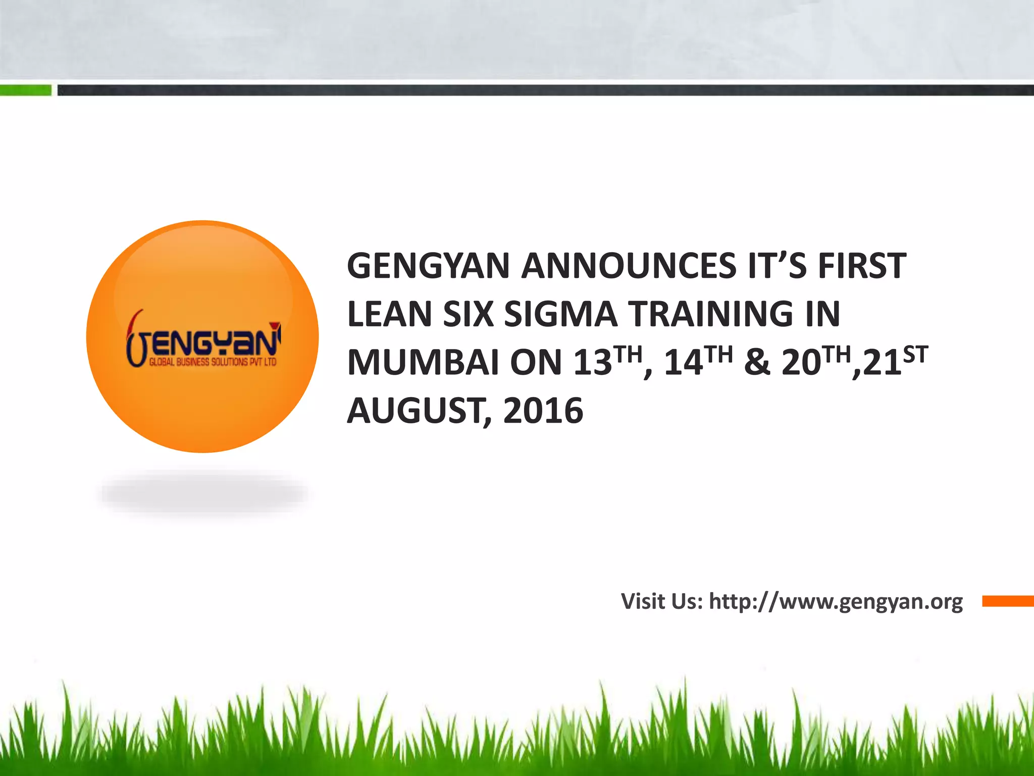 INVITATION FOR LEAN SIX SIGMA TRAINING, MUMBAI | PPT