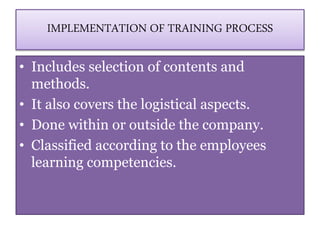 Implementation phase in process of training | PPT
