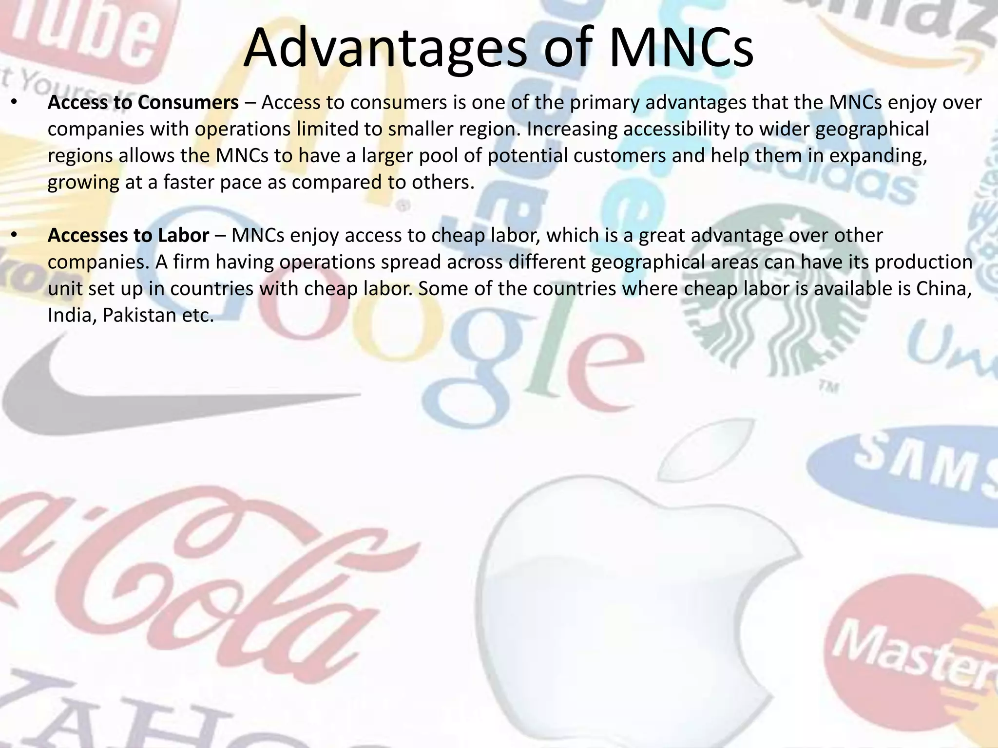 What are Multinational Corporations(MNCs)? | PPTX