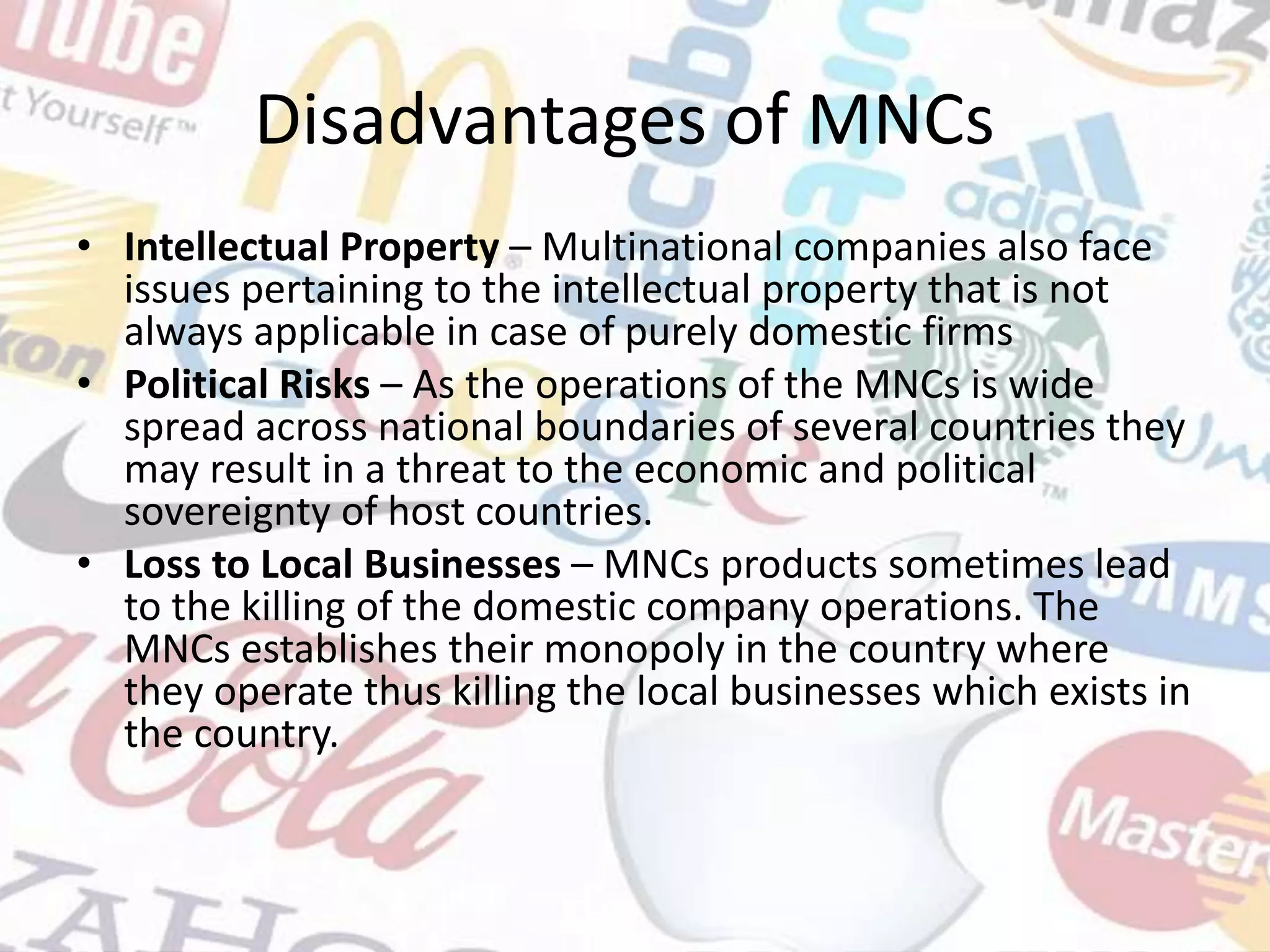 What are Multinational Corporations(MNCs)? | PPTX