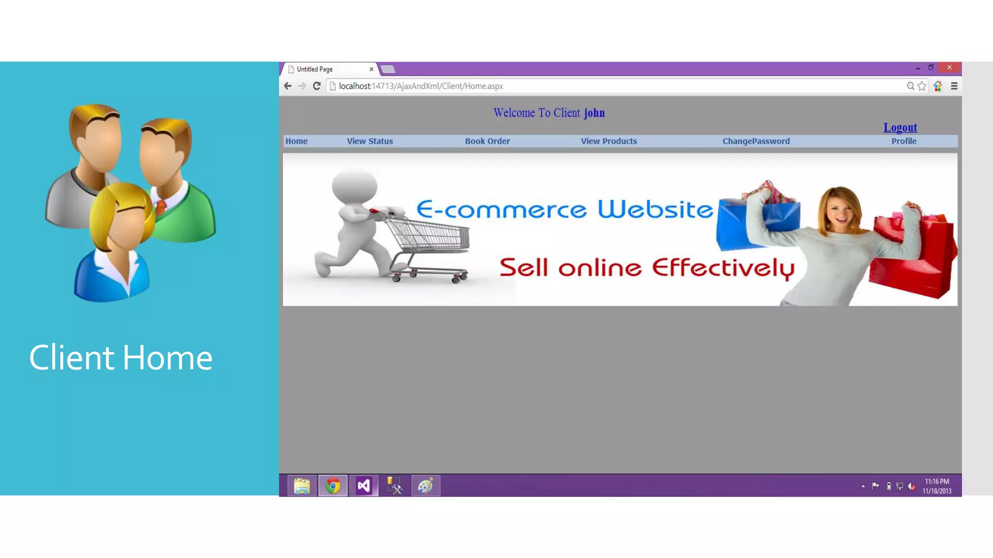 E commerce Web Application with Screen Shot | PPT