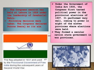 Role of Indian National Congress in Freedom Struggle | PPTX