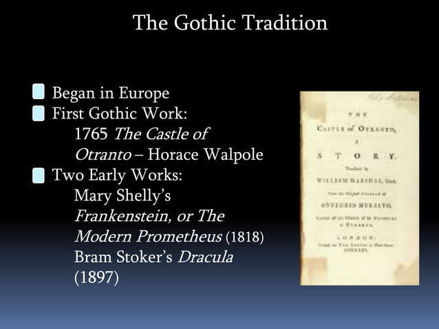 Gothic Elements in Poe’s Short Story. | PPT