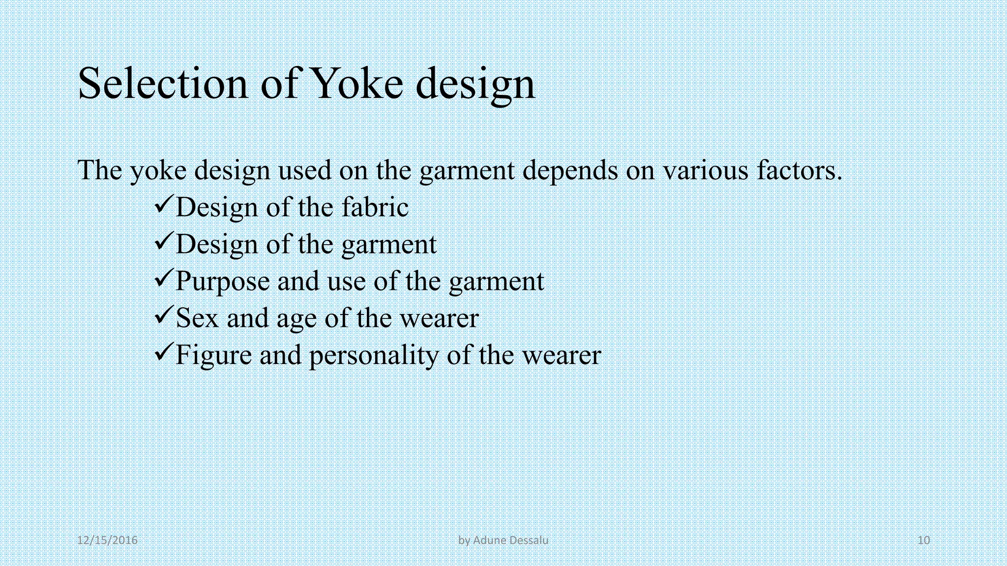 placket, yoke and poket | PPTX