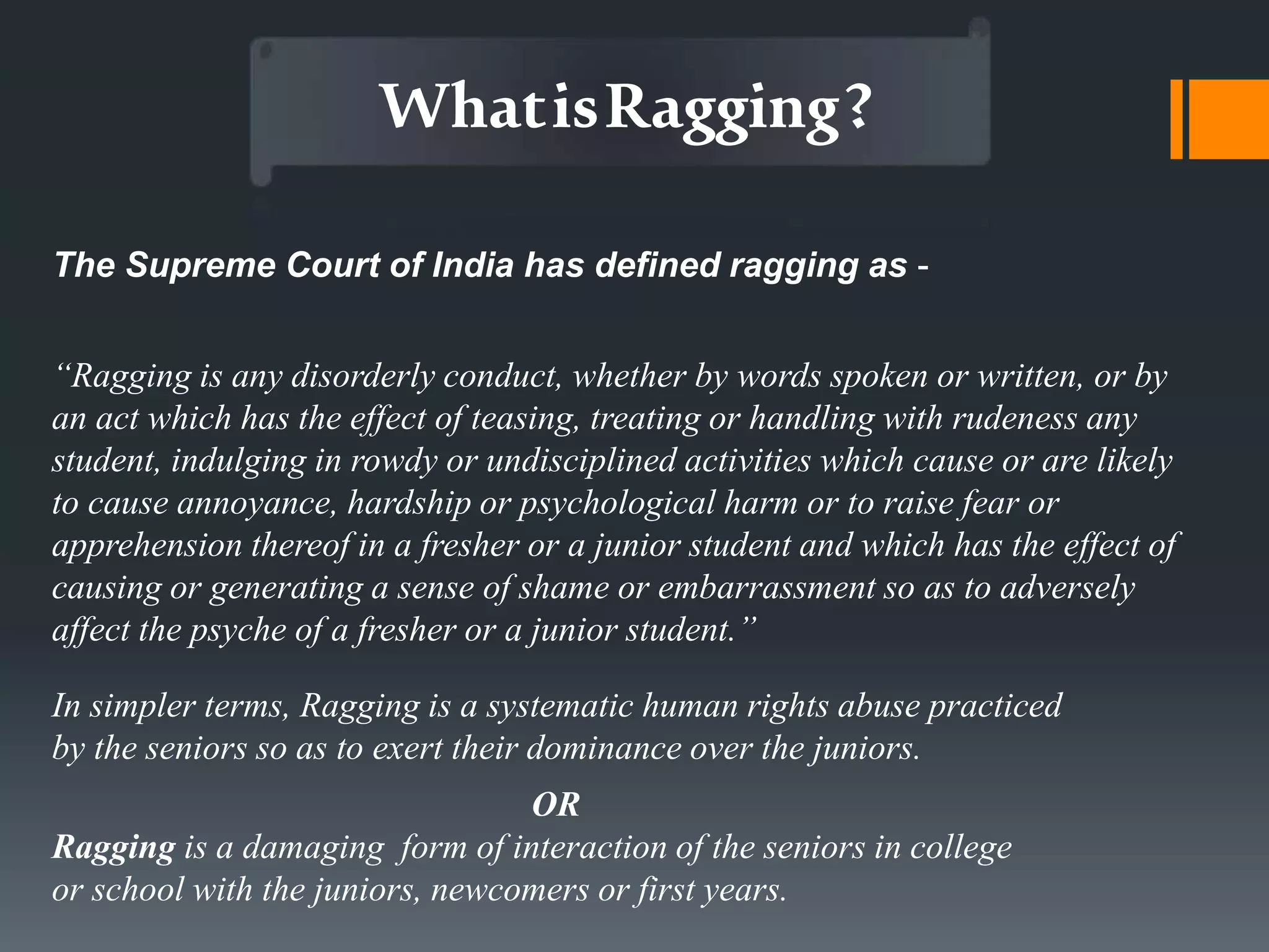 Ragging | PPTX