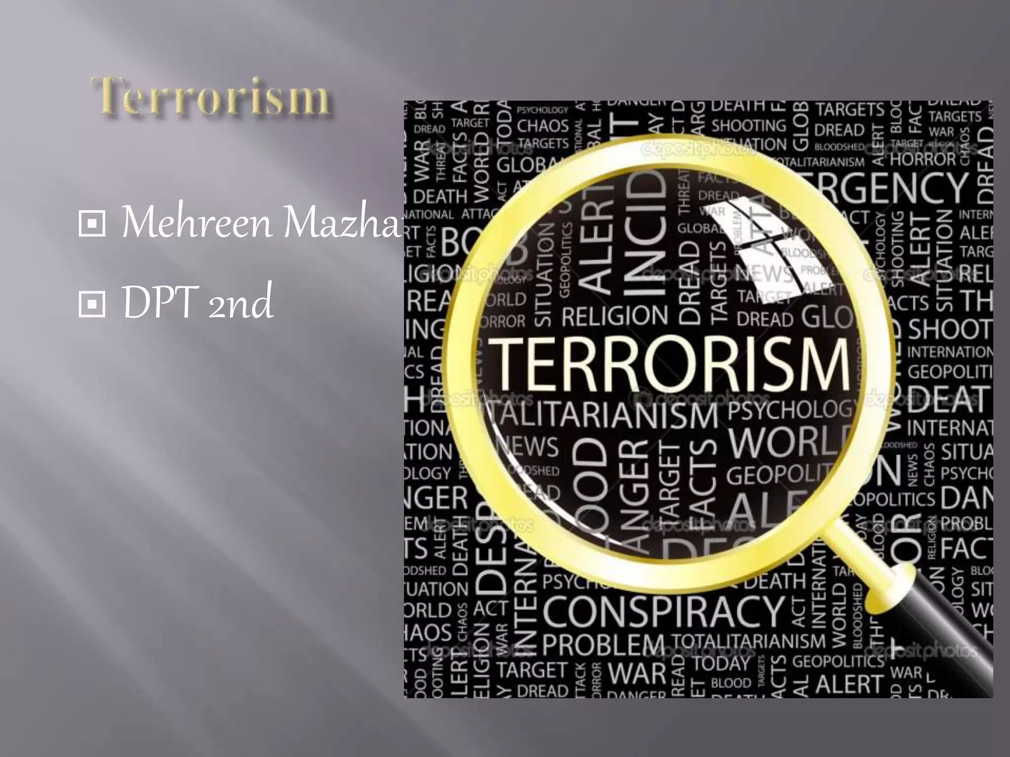 Ppt ..terrorism | PPTX