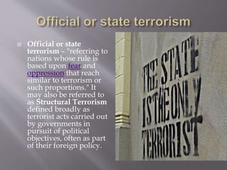 Ppt ..terrorism | PPTX