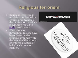 Ppt ..terrorism | PPTX