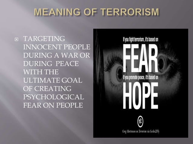 Ppt ..terrorism | PPTX | Terrorism | Sensitive Topics