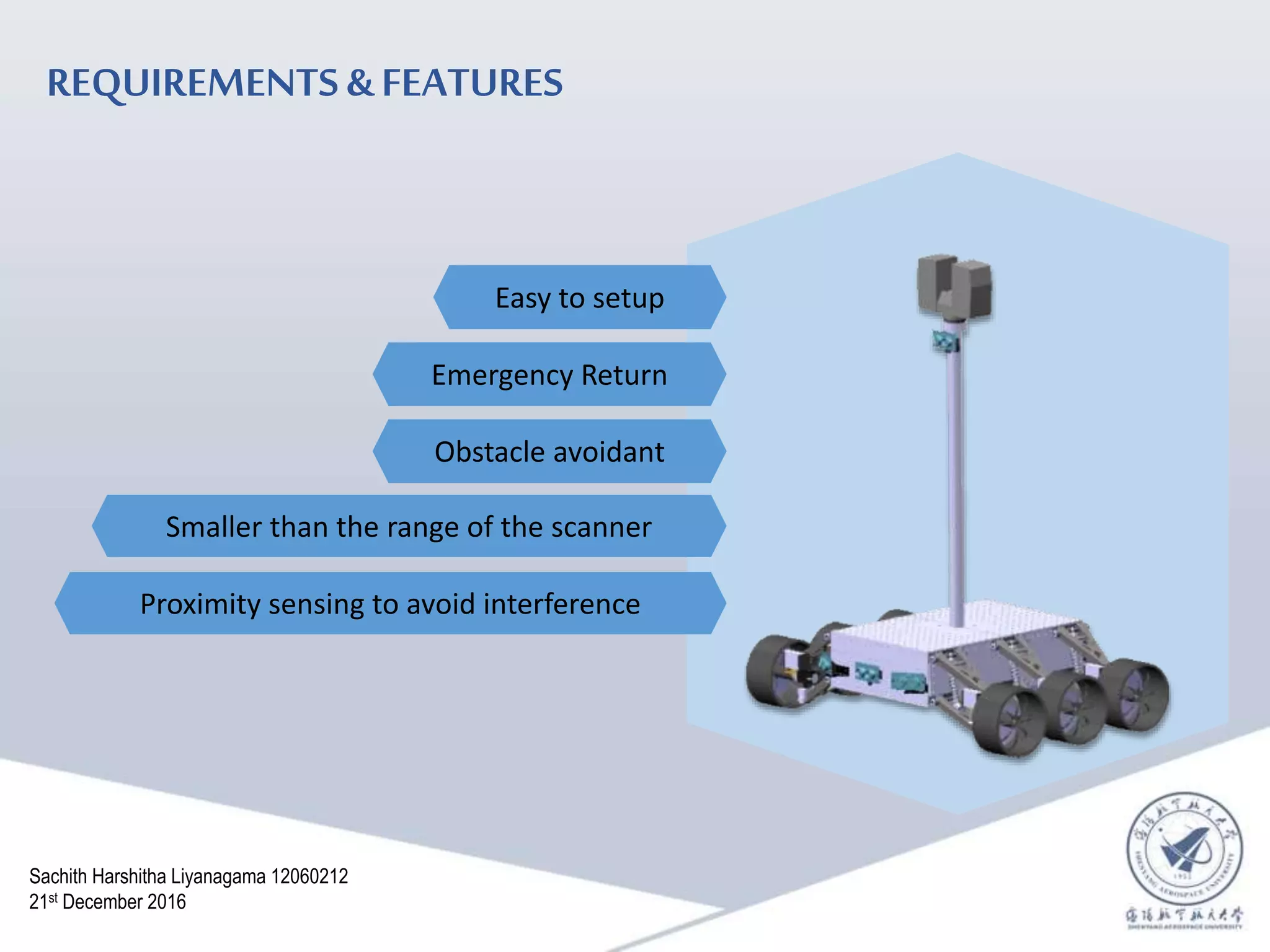 Dimensional metrological scanning autonomous rover specially designed ...