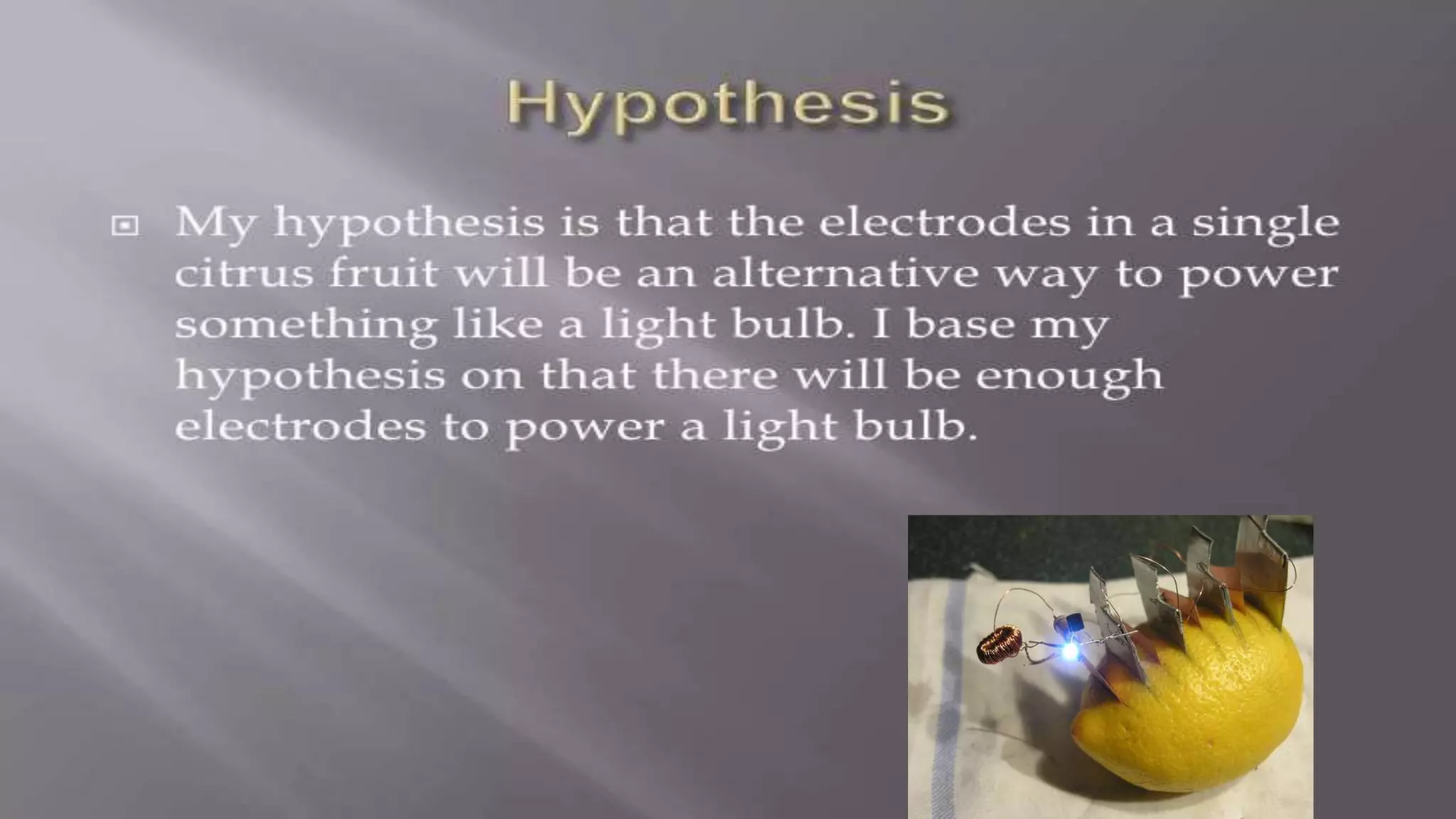 citrus fruit electricity | PPTX