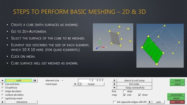PPT-2 Starting with hypermesh - Meshing
