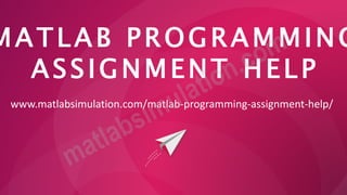 Matlab Programming Assignment Help Research Assistance | PPT