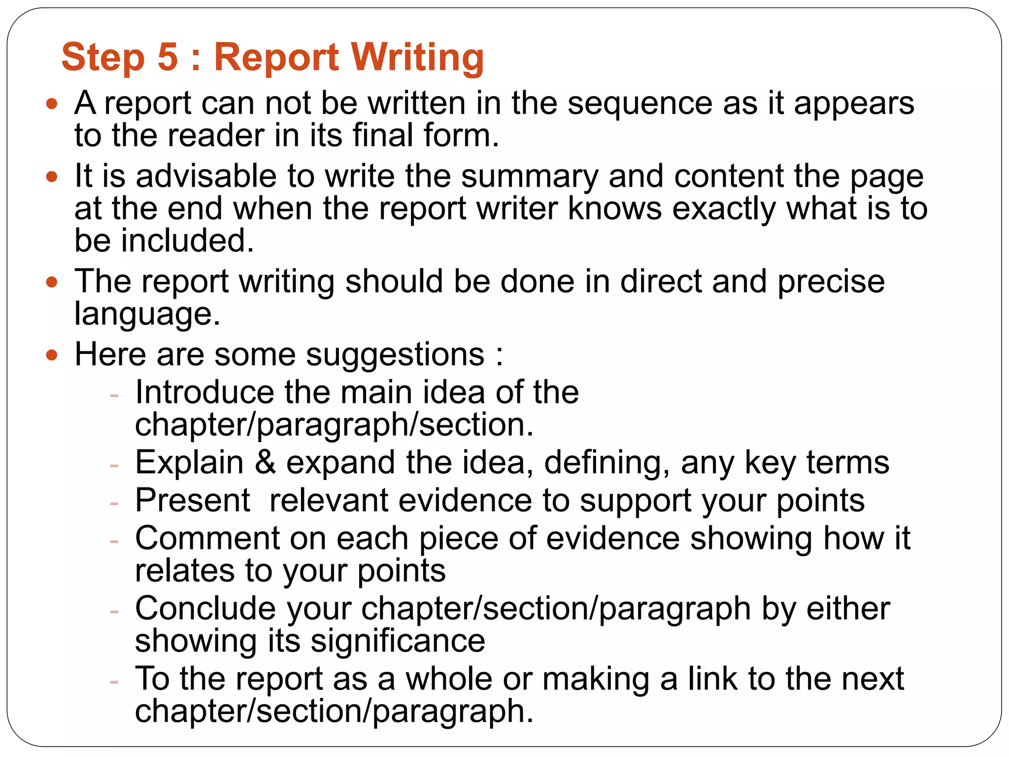 PPT On Report Writing | PPT