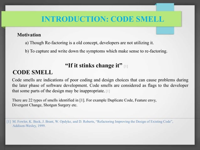 Code Smell, Software Engineering | PPT