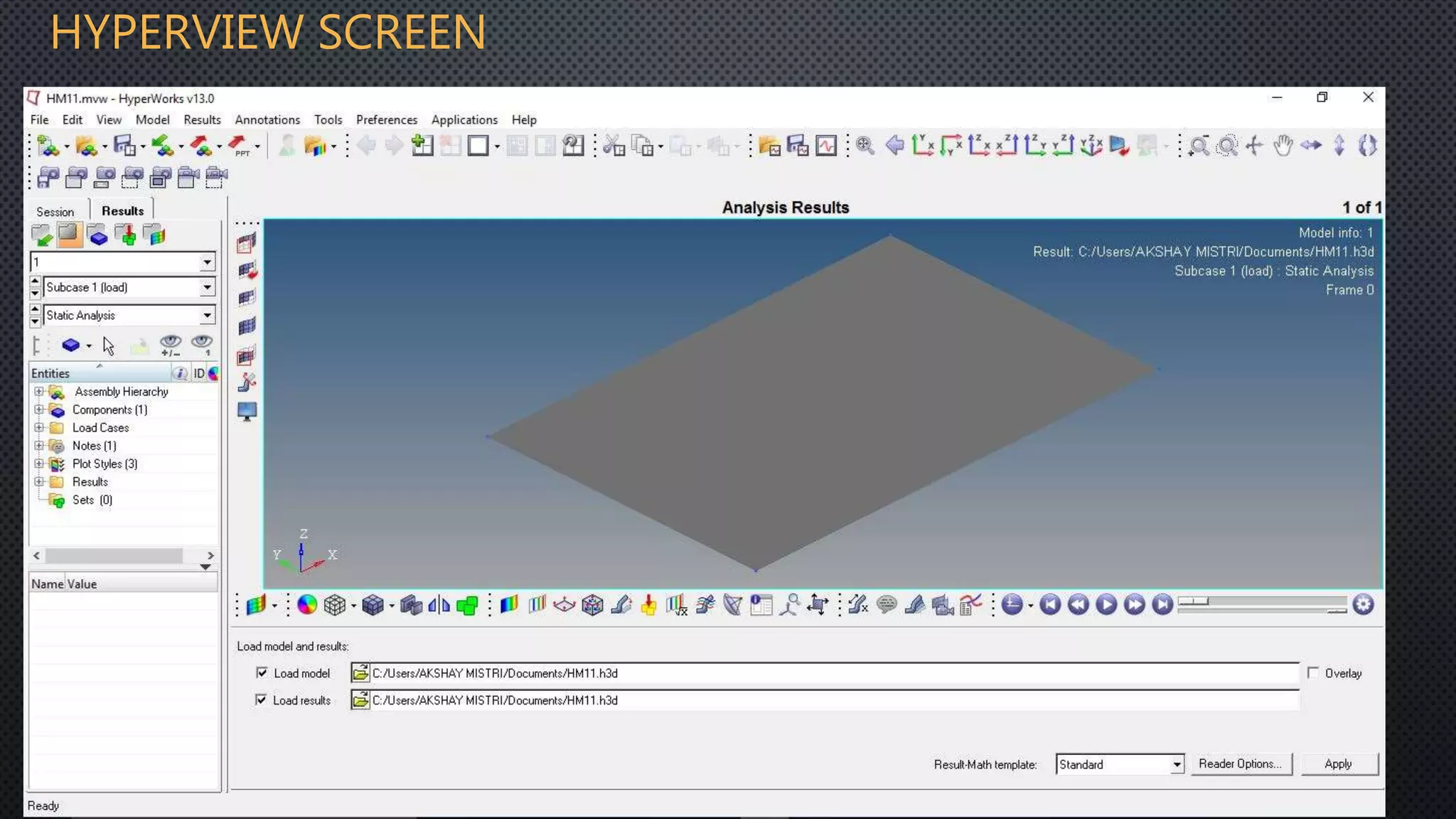 PPT.3 Starting with hypermesh – Static Load Application and Analysis | PPTX