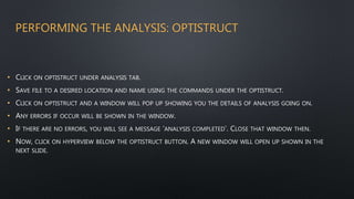 PPT.3 Starting with hypermesh – Static Load Application and Analysis | PPTX