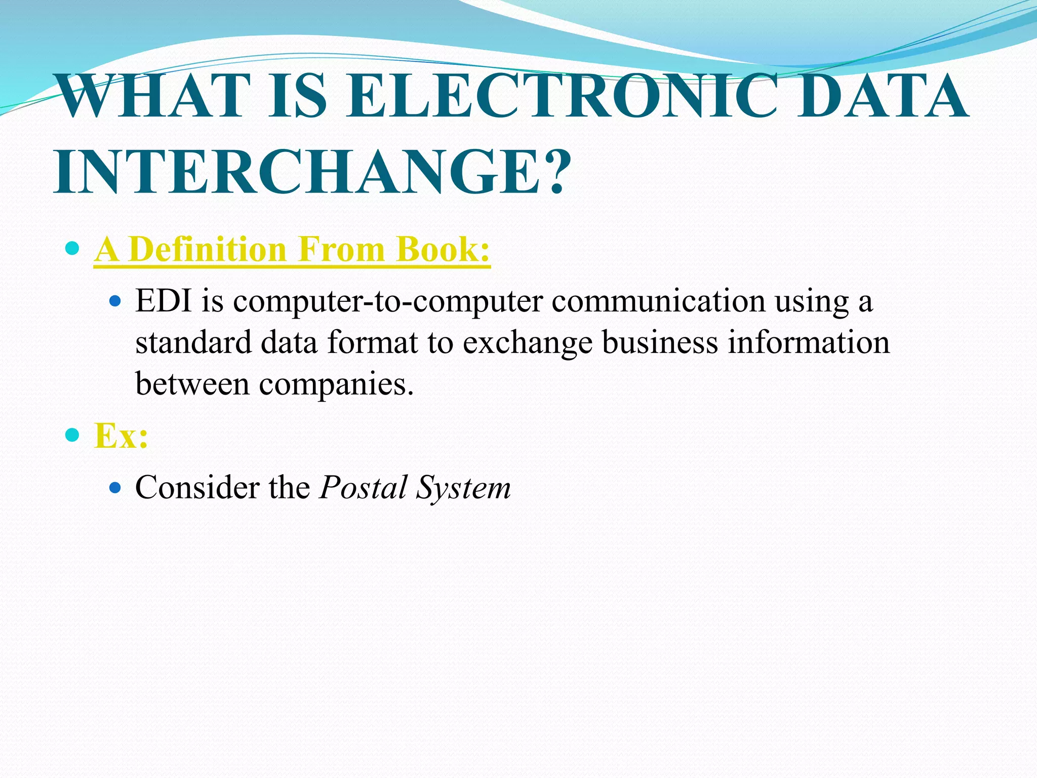 Electronic Data Interchange | PPTX
