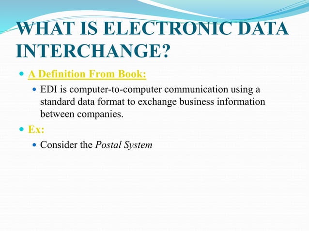 Electronic Data Interchange | PPTX