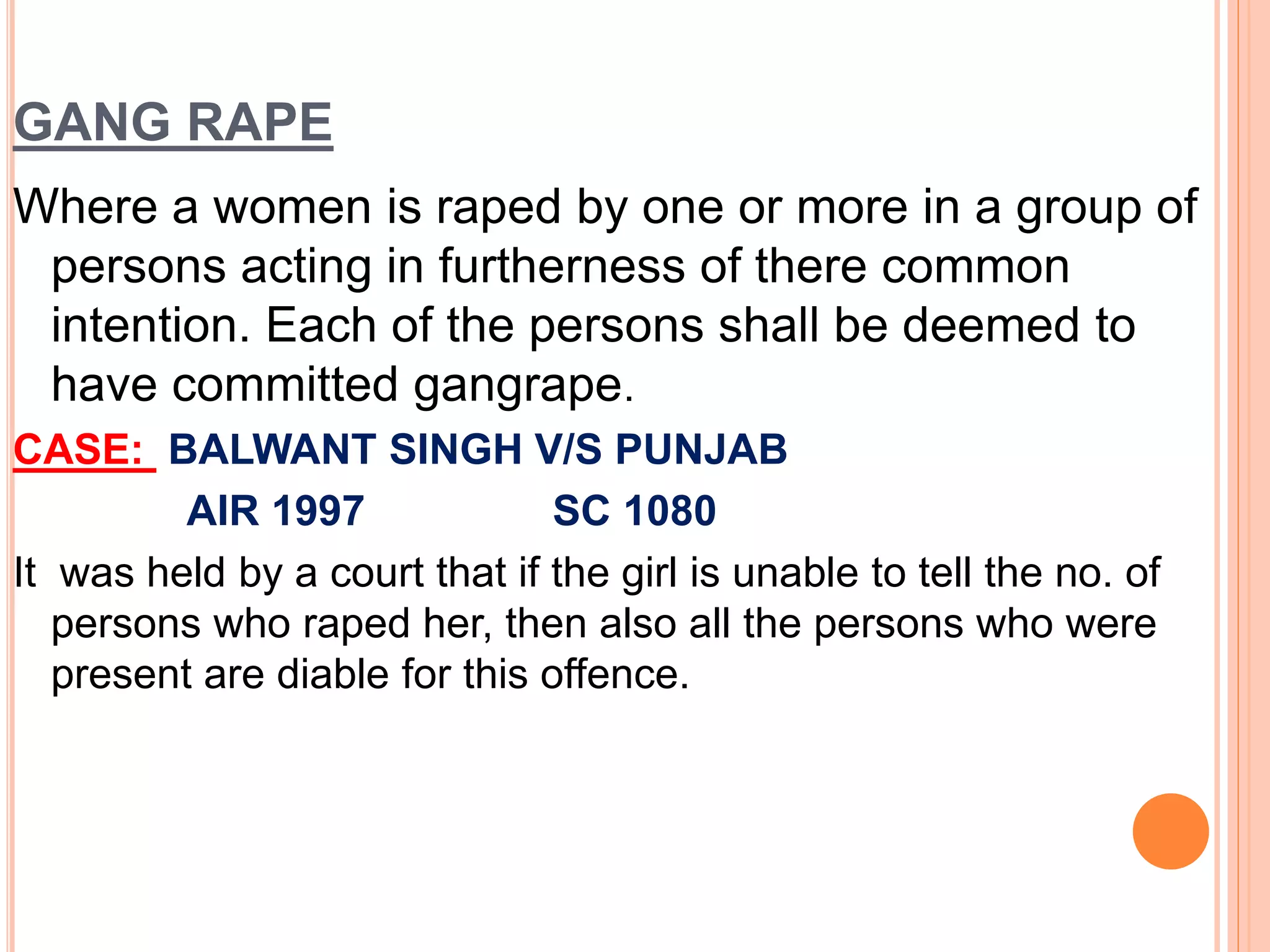 Rape :A Sexual offence/Deathless shame | PPT