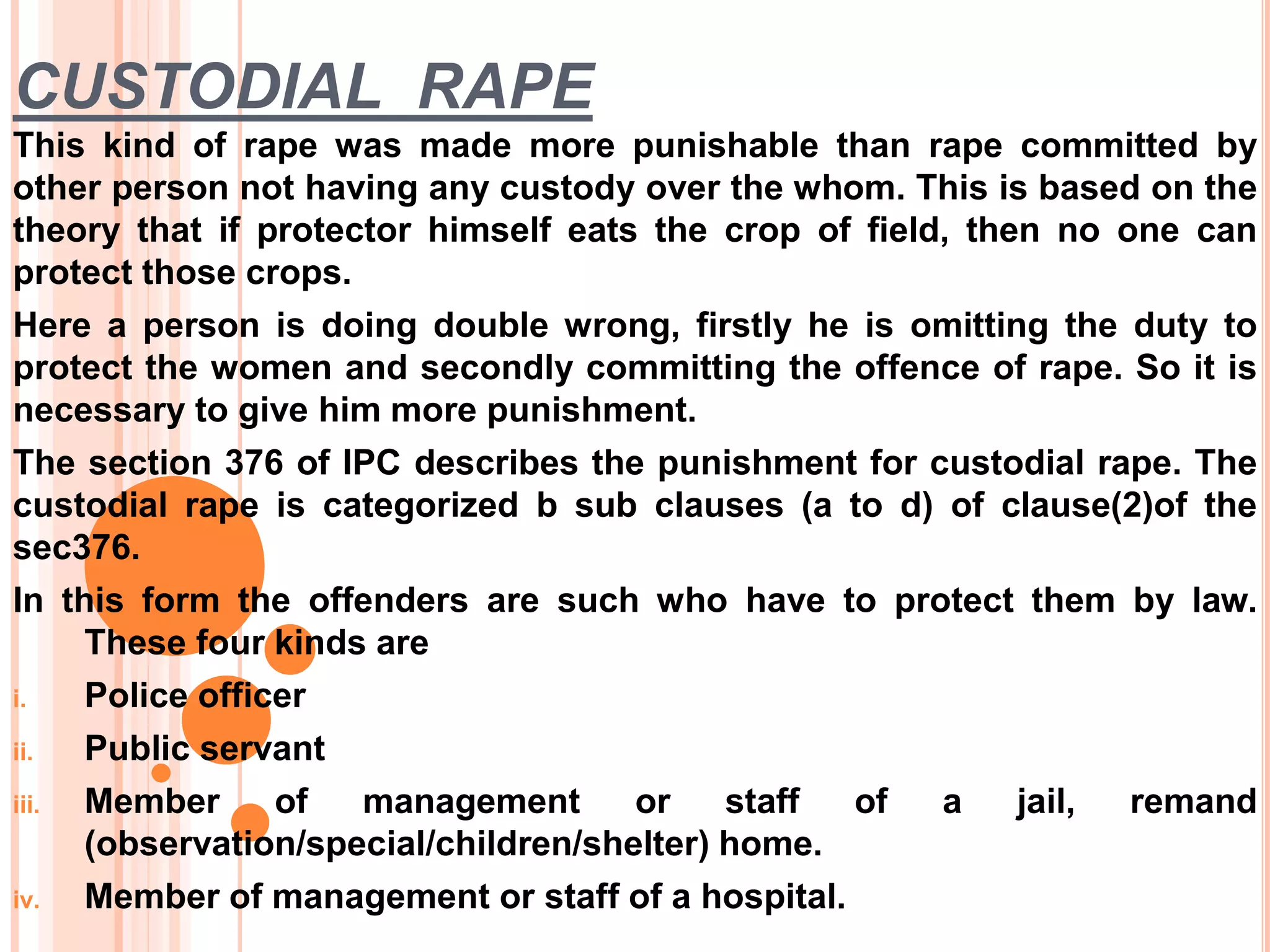 Rape :A Sexual offence/Deathless shame | PPT