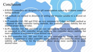 Comparative analysis of P/PI/PID controllers for pH neutralization process | PPTX | Web ...