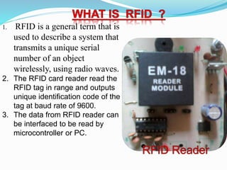 RFID based car PARKING SYSTEM | PPTX