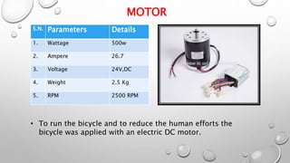 SOLAR POWERED BICYCLE | PPTX