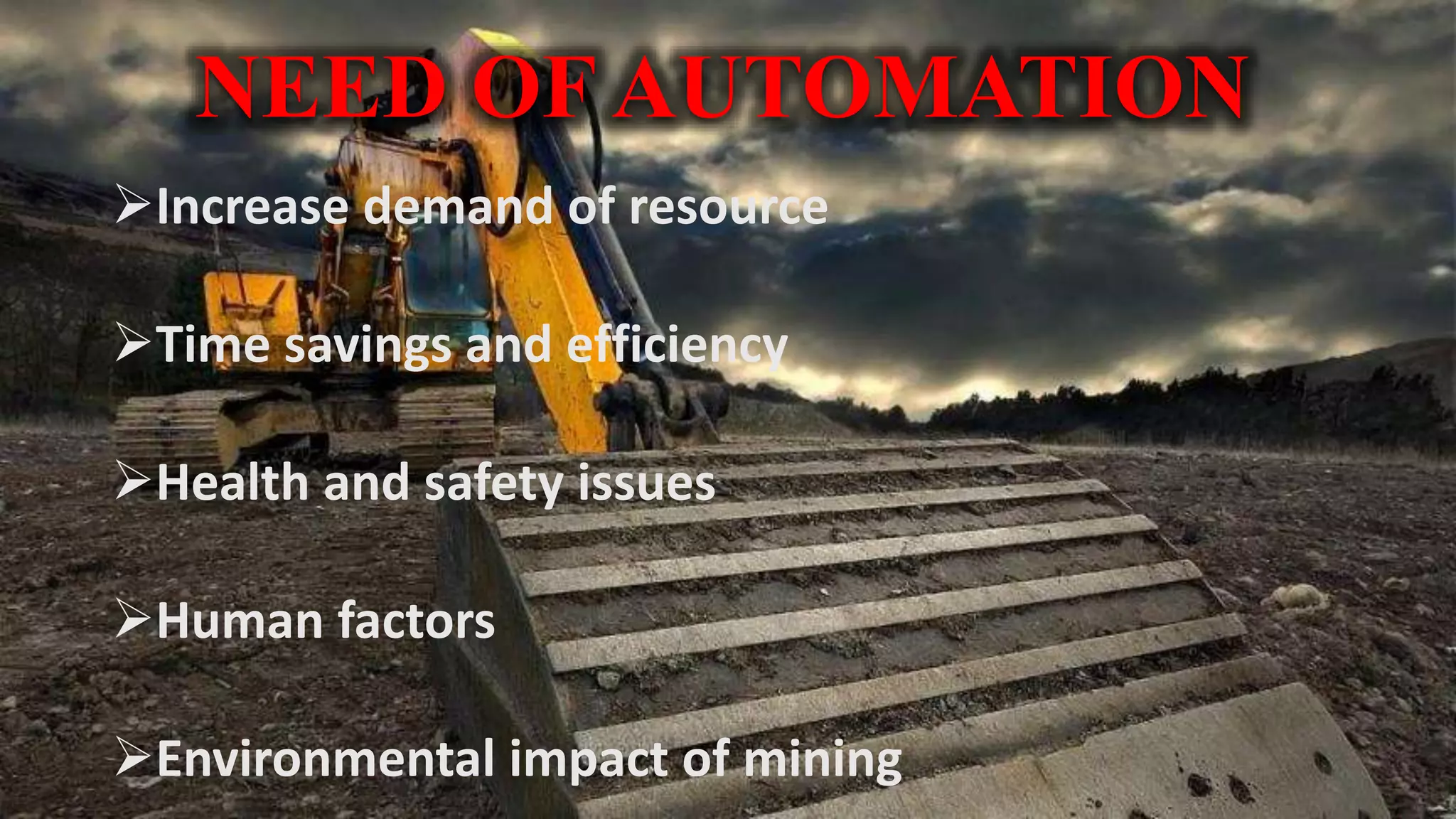 AUTOMATION AND REMOTE CONTROL IN MINING | PPT