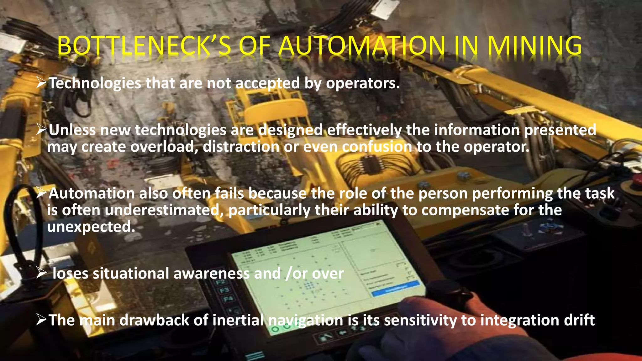 AUTOMATION AND REMOTE CONTROL IN MINING | PPT