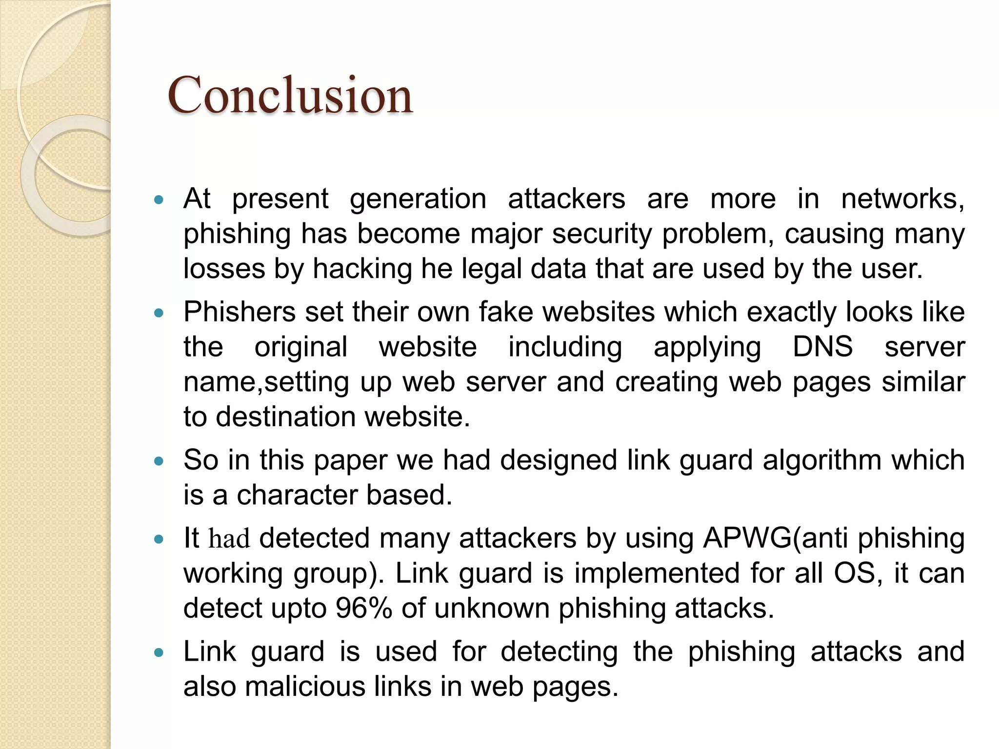 Detection of phishing websites | PPTX