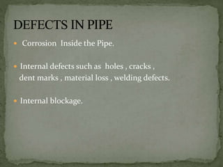 Pipe line Inspection Robot | PPTX | Robotics | Technology & Computing