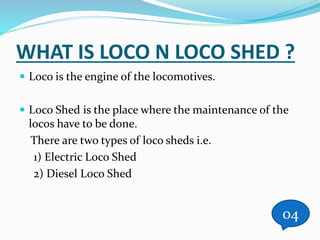 PPT ON ELECTRIC LOCO SHED | PPTX