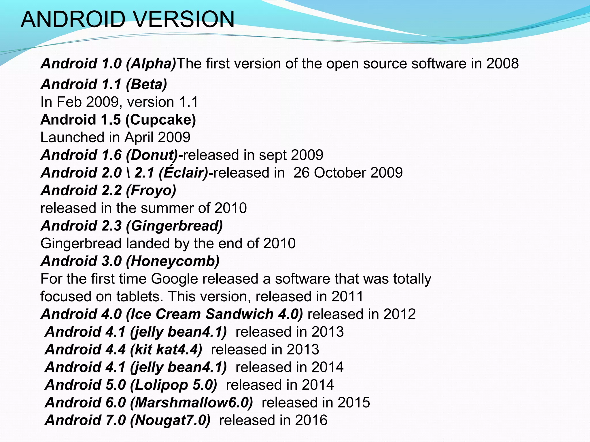Android based os | PPT