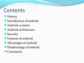 Android based os | PPT