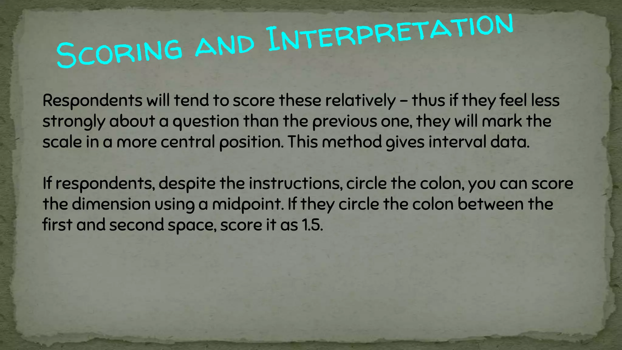 Assessment Tool: Semantic Differential Scales | PPTX