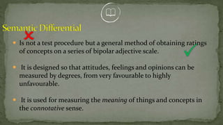Assessment Tool: Semantic Differential Scales | PPTX