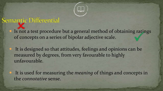 Assessment Tool: Semantic Differential Scales | PPTX | Science