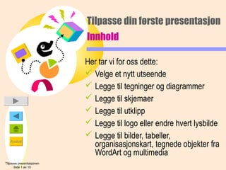 Introduksjon til PowerPoint | PPT