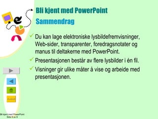 Introduksjon til PowerPoint | PPT