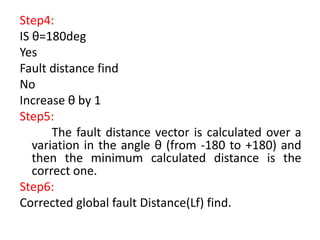 Ppt fault location | PPTX