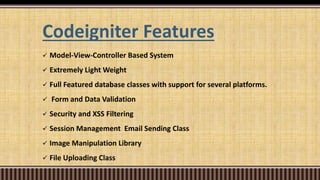 codeigniter | PPTX | Web Development | Internet